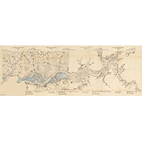 Map of the lower reaches of the Kama River before flooding by the ...