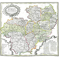 General map of the Kaluga governorate of 1785