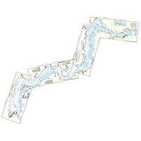 Map of the depths of the Votkinsk reservoir