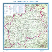 Administrative map of the Kalinin region, 1954